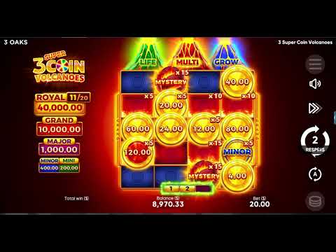 3 Super Coin Volcanoes 11K win !
