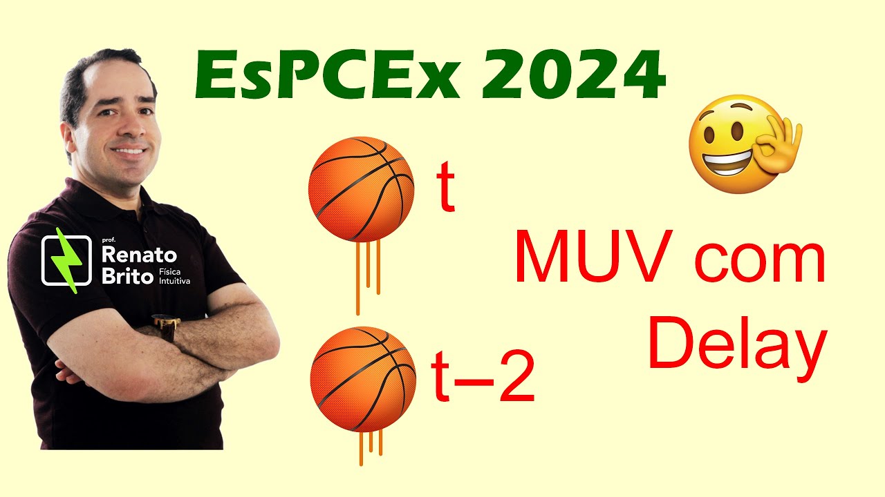 ESPCEX 2024 - Um jogador de basquete arremessa uma bola verticalmente ...