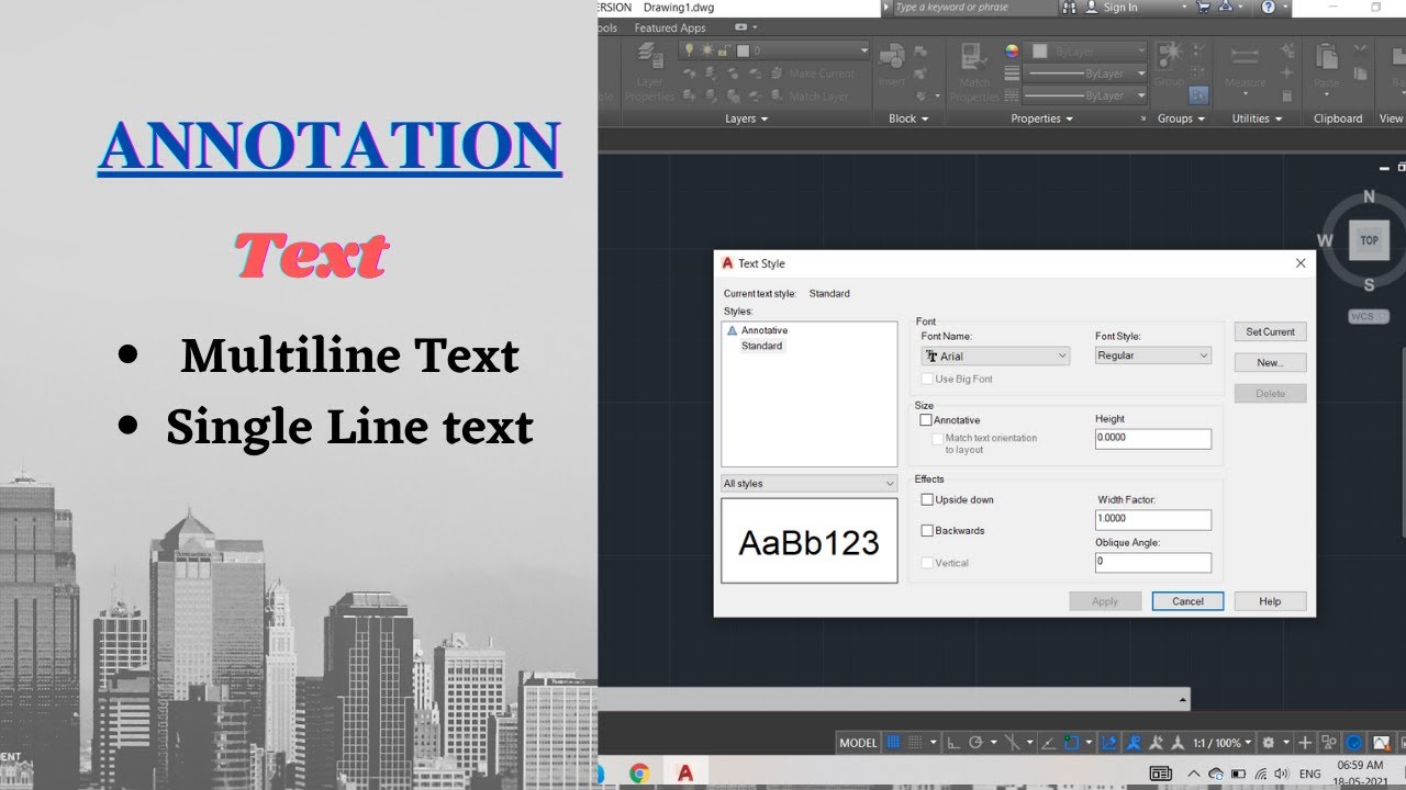 AutoCAD Basic Tutorial for Beginners |Annotations| [TEXT] |Lecture-2 ...
