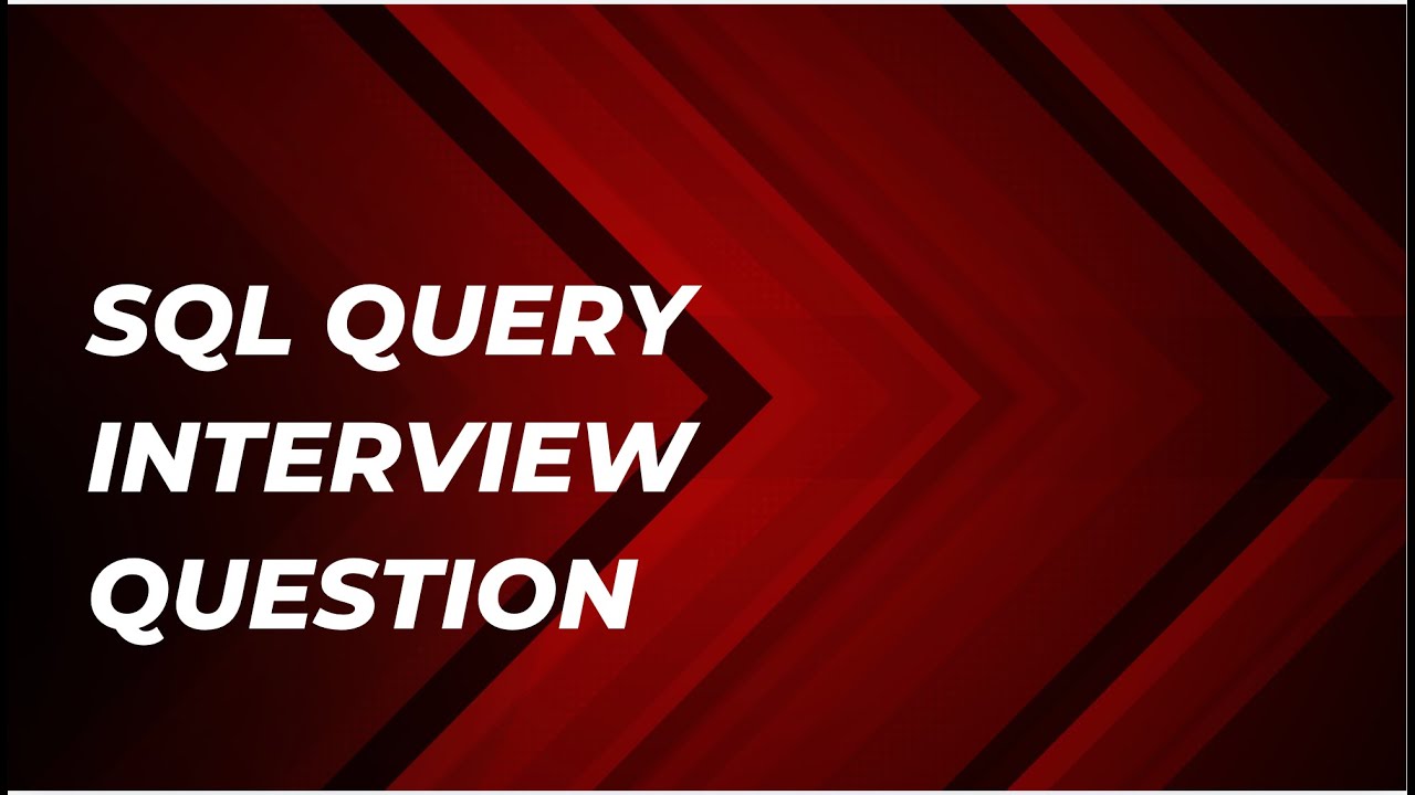 sql Interview question with answer - YouTube