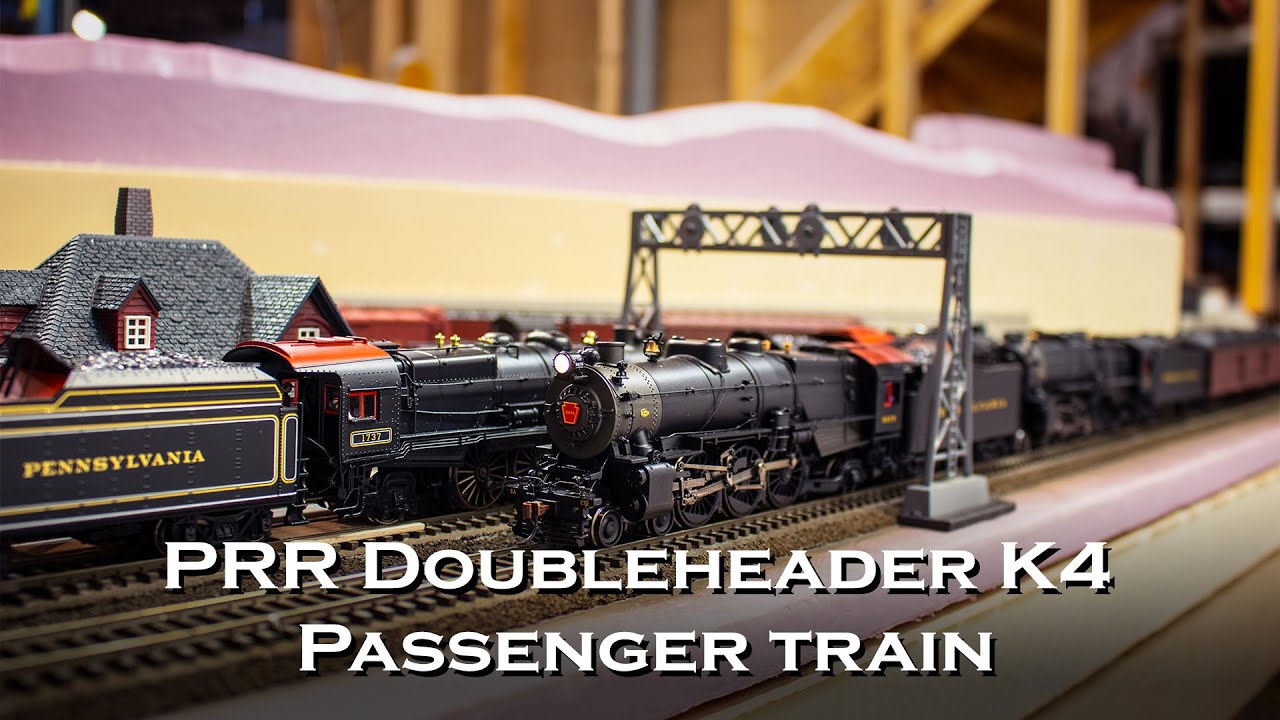 Pennsylvania Double Header K4s Passenger Train (Bachmann PRR 4-6-2 w ...