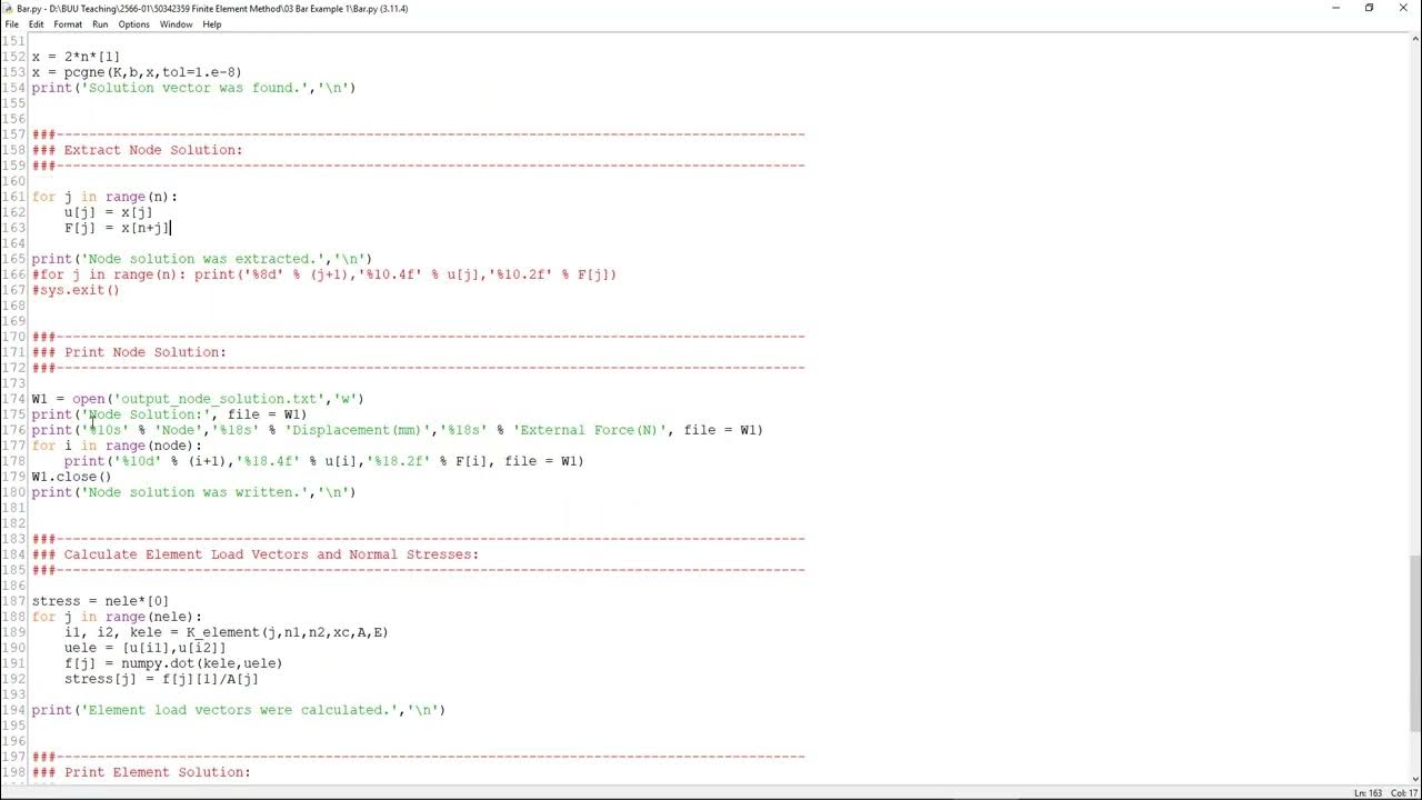 Finite Element Method 2023: Code for Axially Loaded Bar Part 4 - YouTube