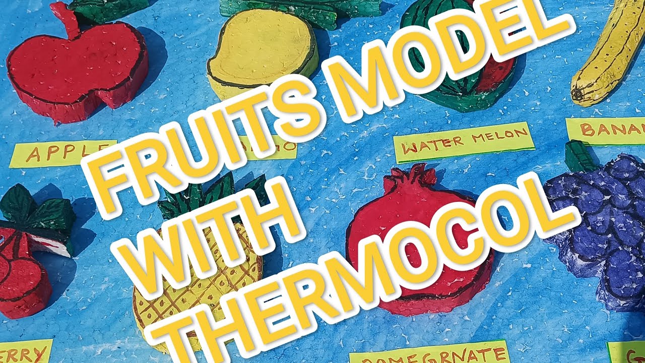 Fruits model with thermocol. #scince_project #schoolproject - YouTube