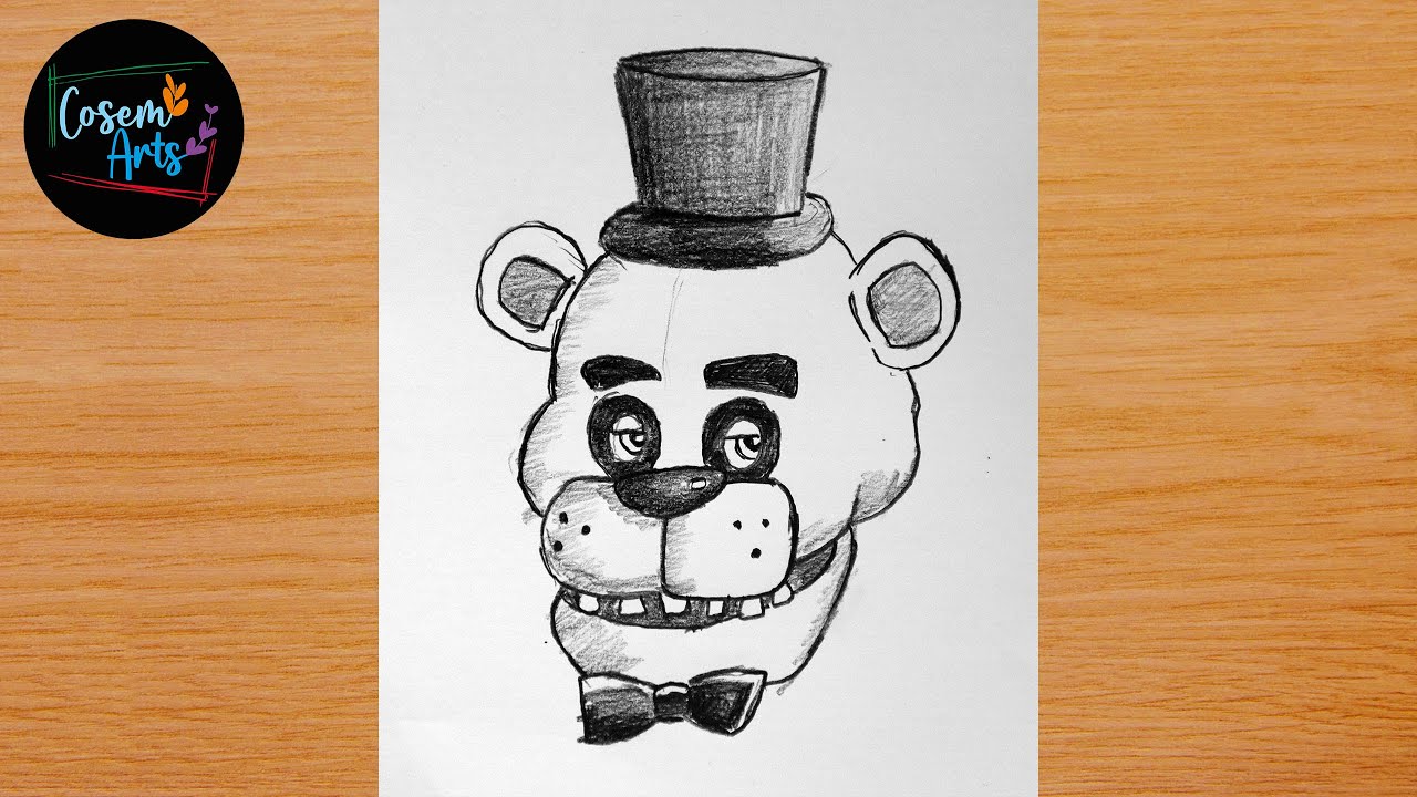fnaf drawings easy || How to Draw Freddy Fazbear from Five Nights at ...
