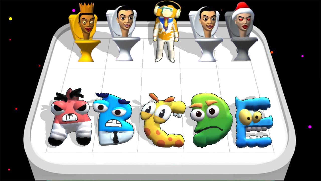 Merge Skibidi Toilet Run vs Epic Alphabet Rush Max Level Gameplay - YouTube
