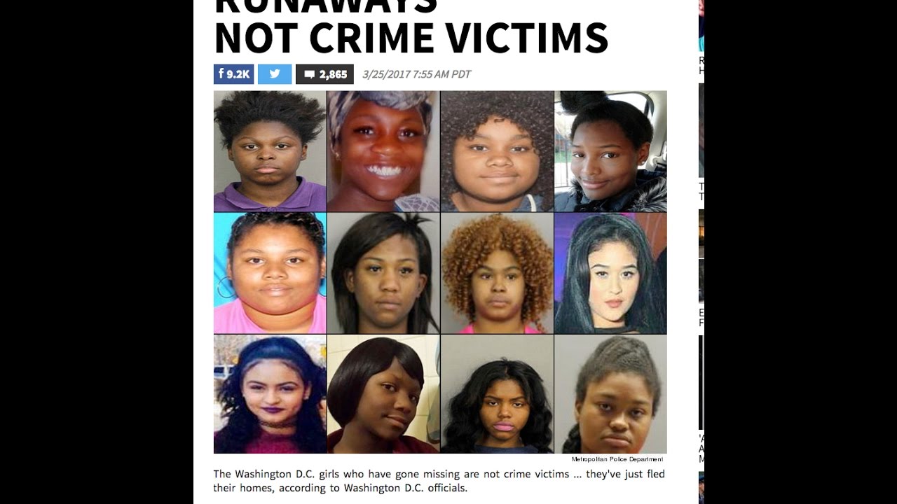 Missing black girls in DC spark outrage~The D.C. media claims they're ...