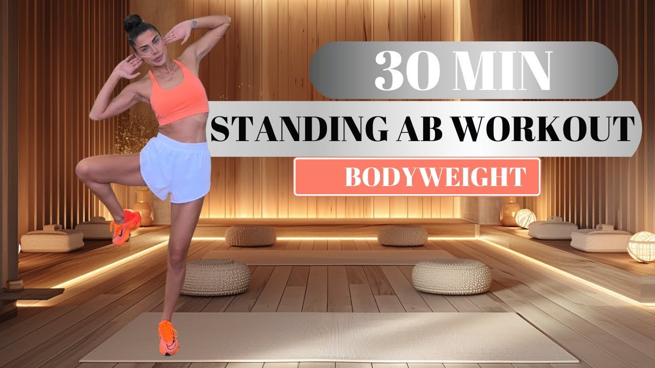 STANDING ABS WORKOUT - NO JUMPING - 30 MIN CORE STRENGTH - AB PUMP ...