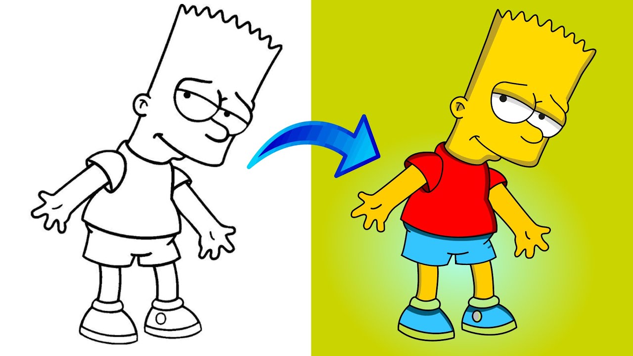 How to Create Sketch simpson in Adobe Illustrator - YouTube