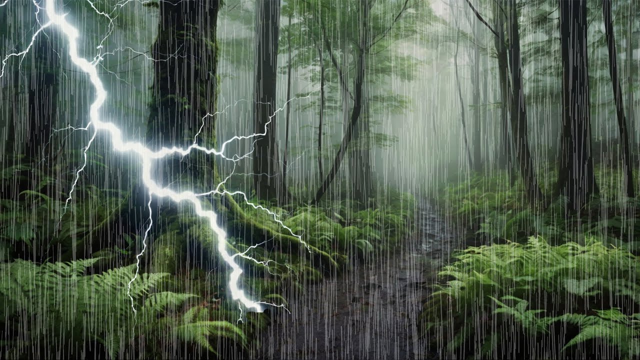 🔴 Super Heavy Rain To Sleep Immediately ⛈️😴- Rain Sounds For Relaxing ...