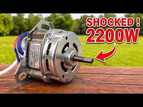 Artık Elektrik Almak Zorunda Değilim! Eski Bir Çamaşır Makinesi Motoru Kullanarak 220V Güç Kaynağı |