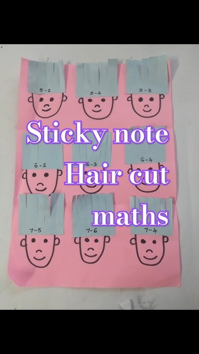 Sticky note hair cut maths#youtube #youtubeshor #educational # ...
