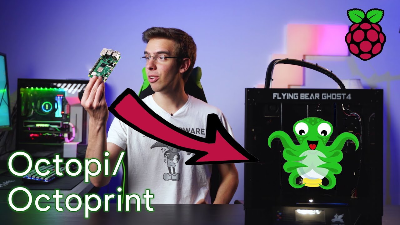 Octopi: il Raspberry diventa server di stampa 3D - YouTube