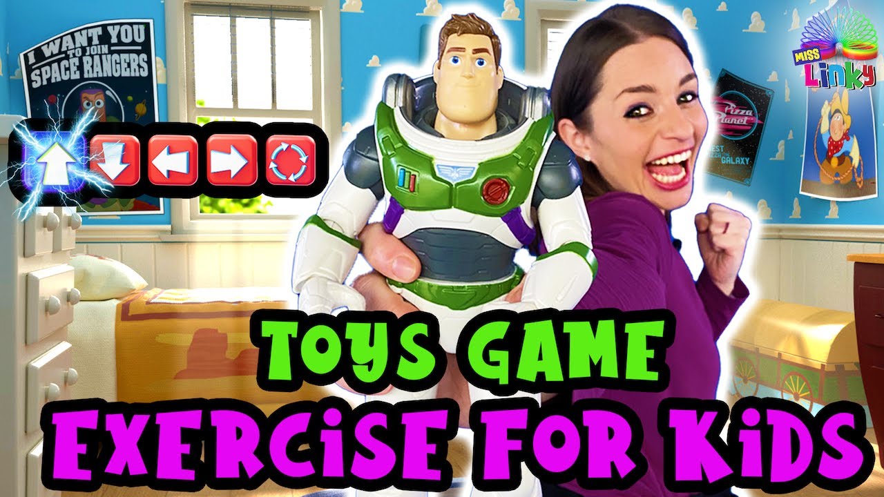 Exercise with your Toys | Learn positional words | Indoor Lightyear ...