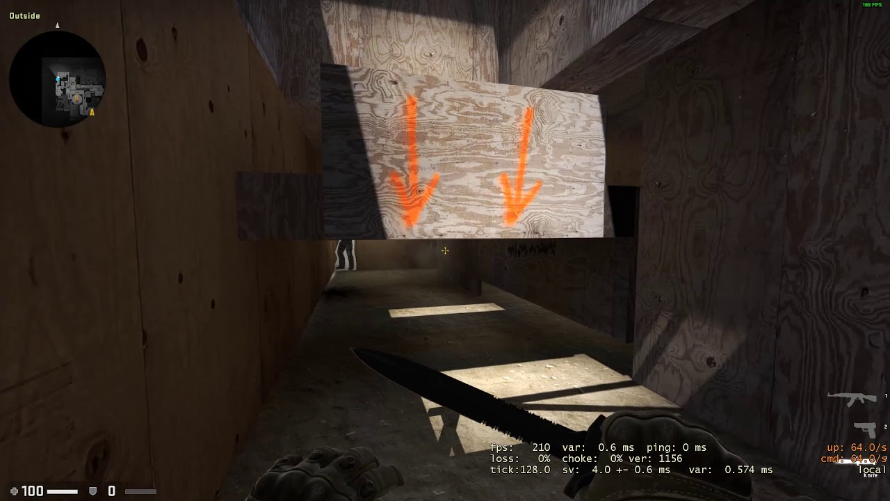 CSGO Gun Range : AK47 22.9 seconds 128 ticks - YouTube