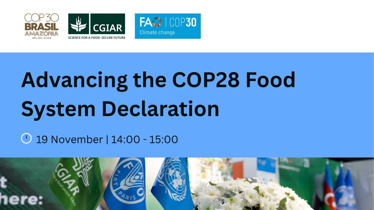 Advancing the Food System Declaration - YouTube