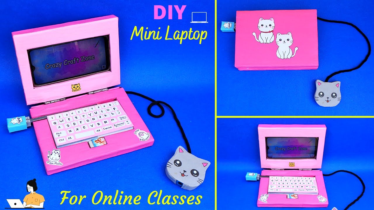 How To Make A Mini Laptop Phone Holder With Paper For Online Classes DIY Stationery Organizer how-to-make-a-mini-laptop-phone-holder-with-paper-for-online-classes-diy-stationery-organizer