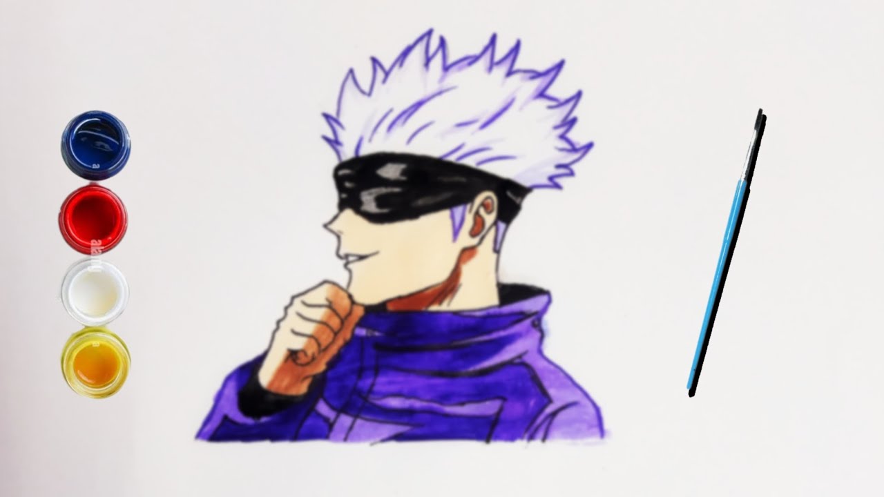 How To Draw Gojo Satoru From Jujutsu Kaisen || Easy Gojo Satoru ...