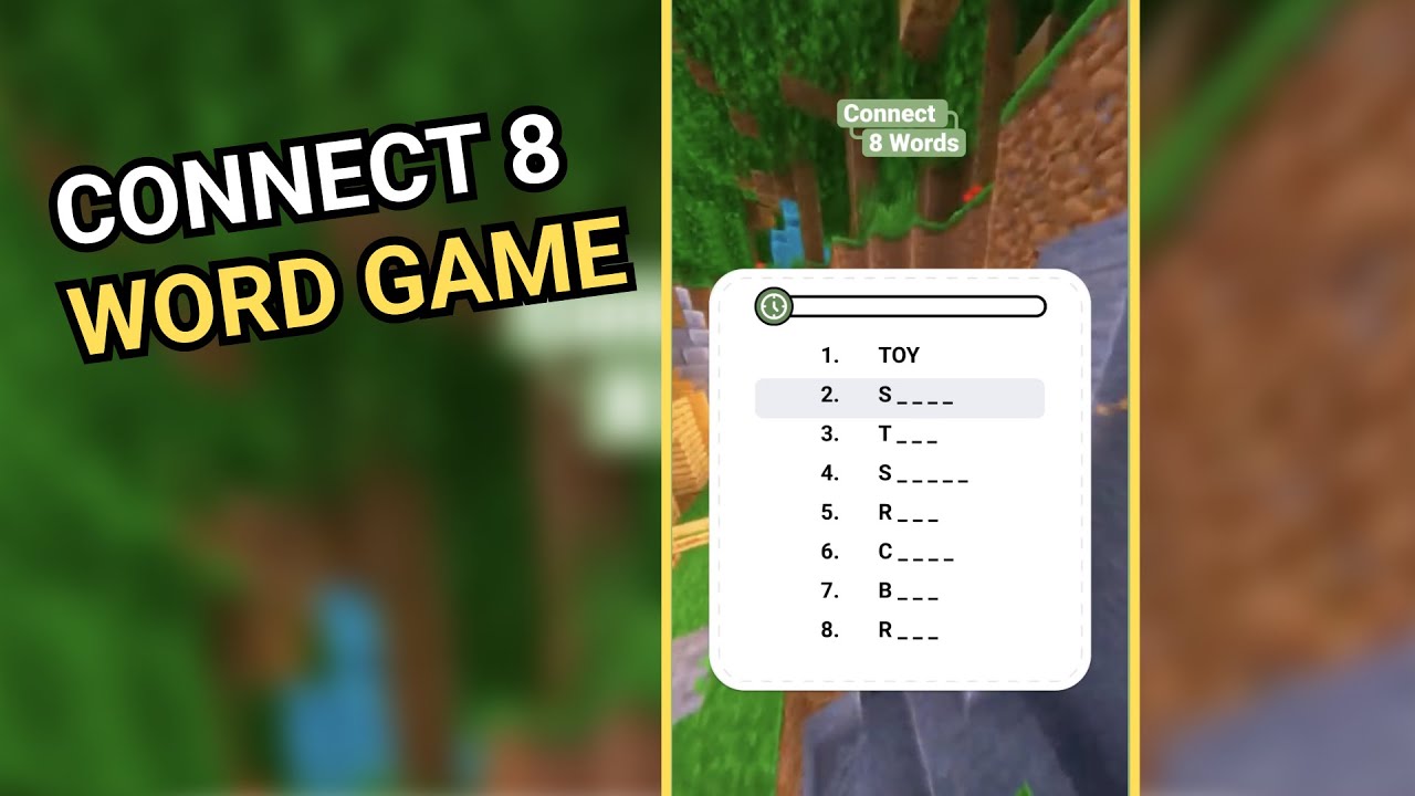 Connect 8 word game. can you guess the answer in the comments - YouTube