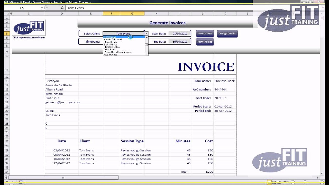 how to record your training sessions and print an invoice.avi - YouTube
