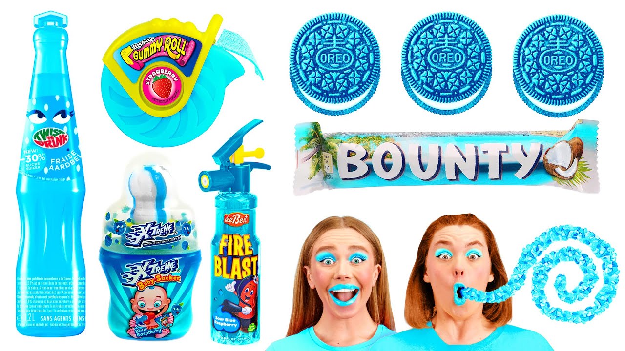 Blue Food Challenge | Funny Food Recipes by BaRaDa Gold Challenge - YouTube