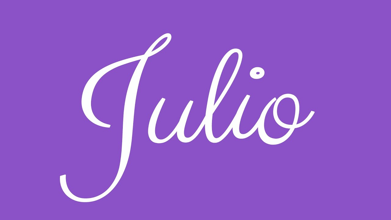 Learn how to Sign the Name Julio Stylishly in Cursive Writing - YouTube