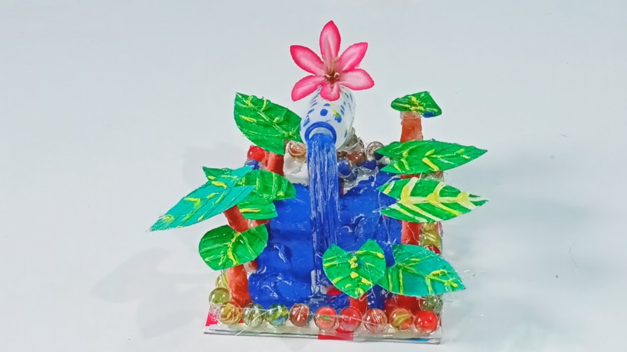 Awesome waterfall/waterfall crafts/clay waterfall - YouTube
