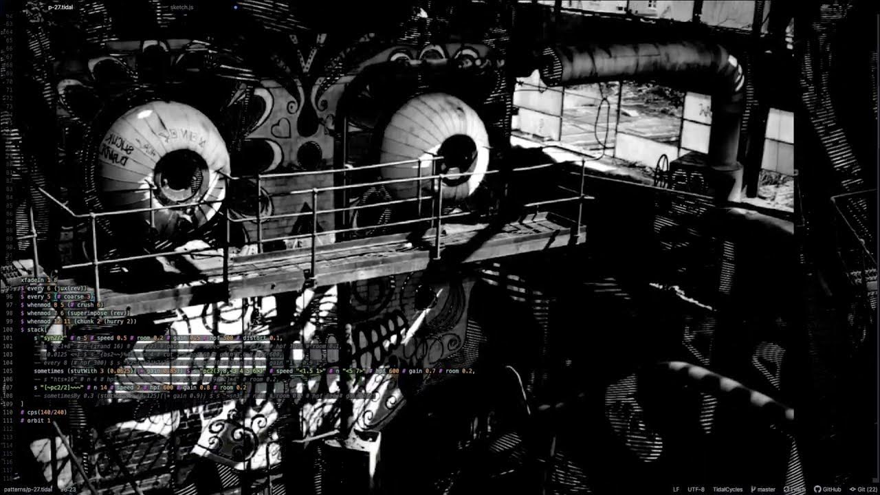 Audio visual coding with tidal cycles and hydra - YouTube