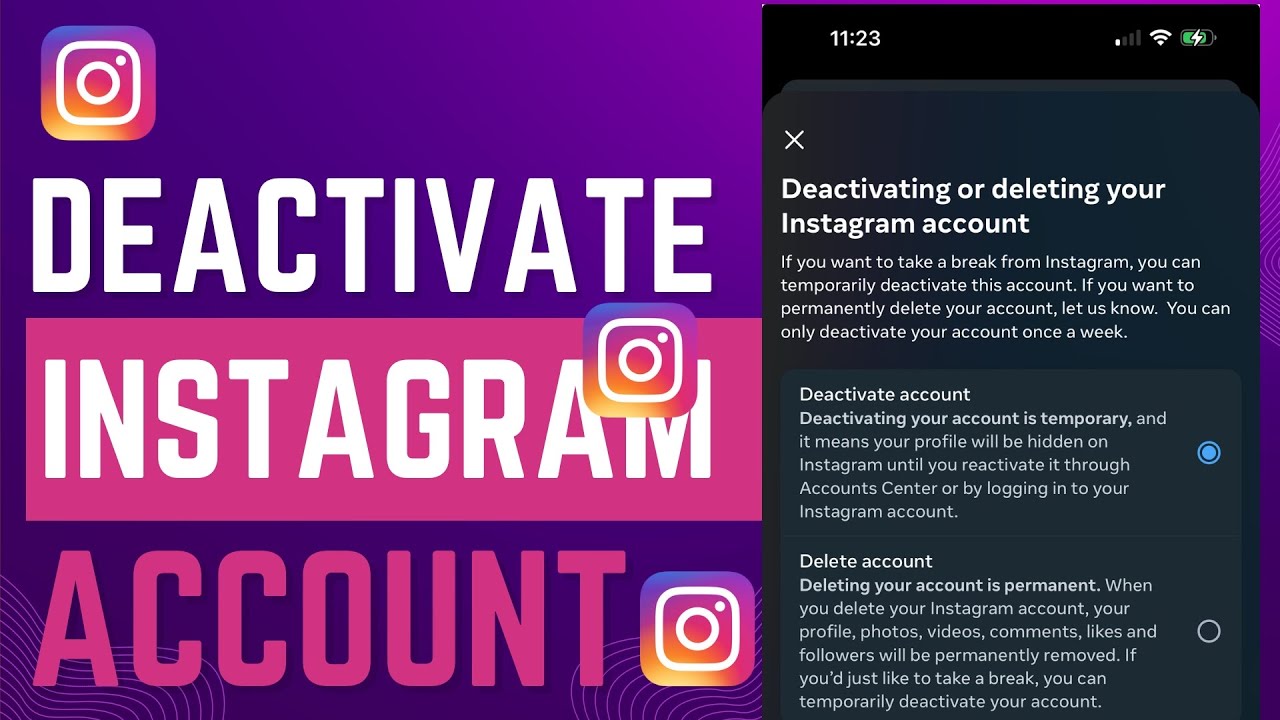 How To Deactivate Your Instagram Account - Temporarily Hide Account ...