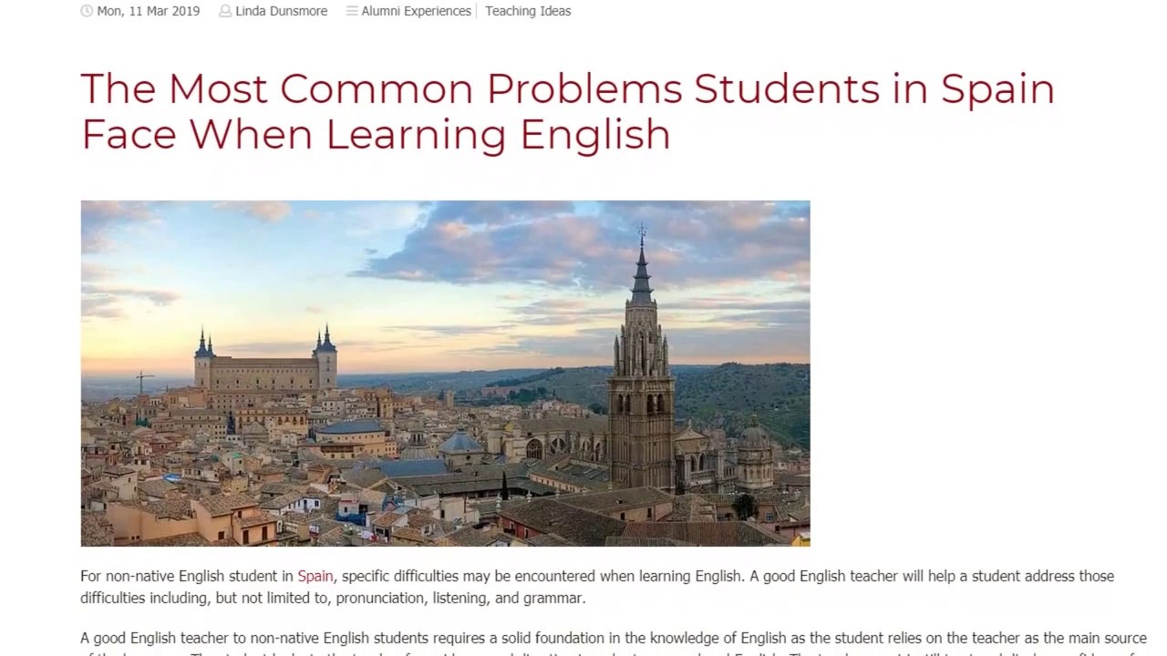 The Most Common Problems Students in Spain Face When Learning English ...