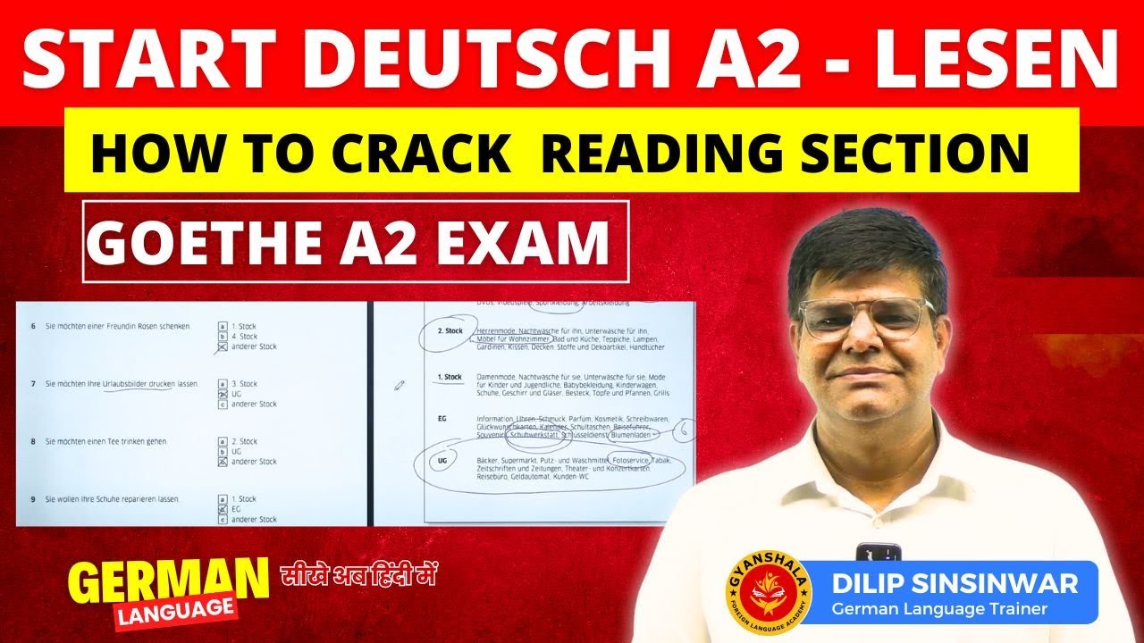 Goethe Start Deutsch A2 - Leseverstehen | Reading | Tips how to pass ...
