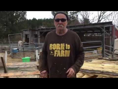 Sharpening fence posts. - YouTube