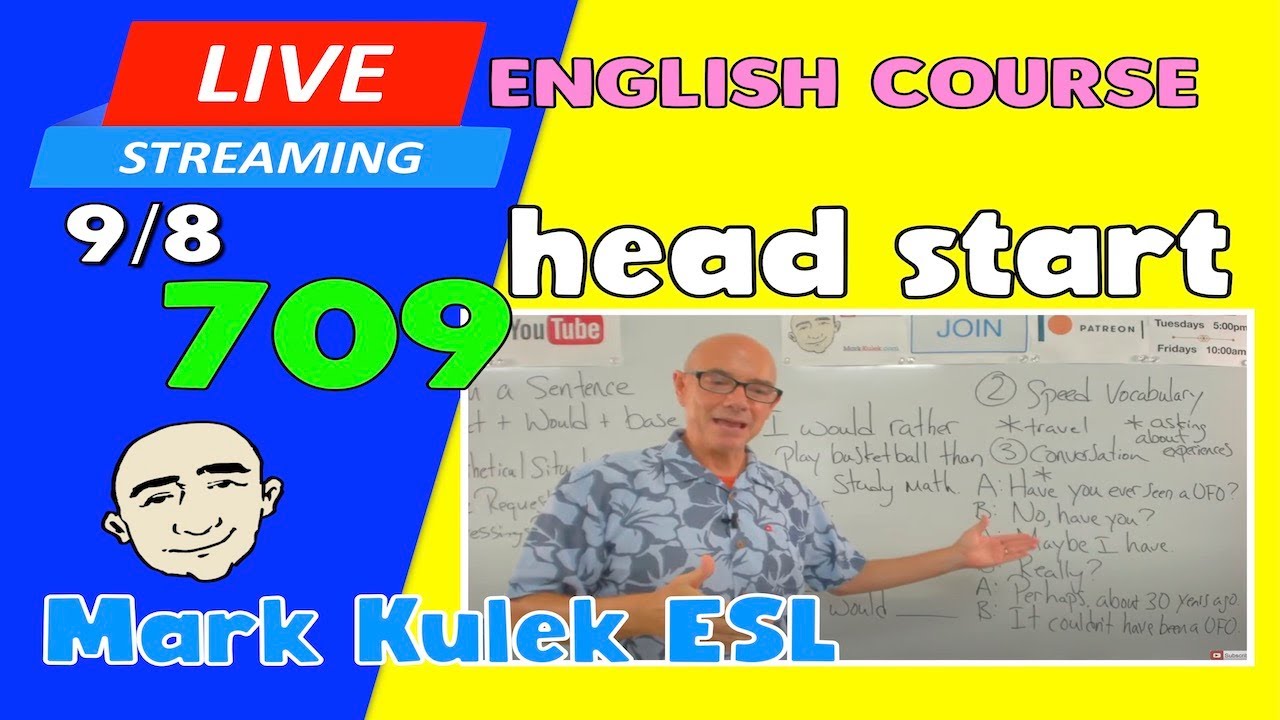 English Class #709 | Live Stream English Class - Mark Kulek ESL - YouTube