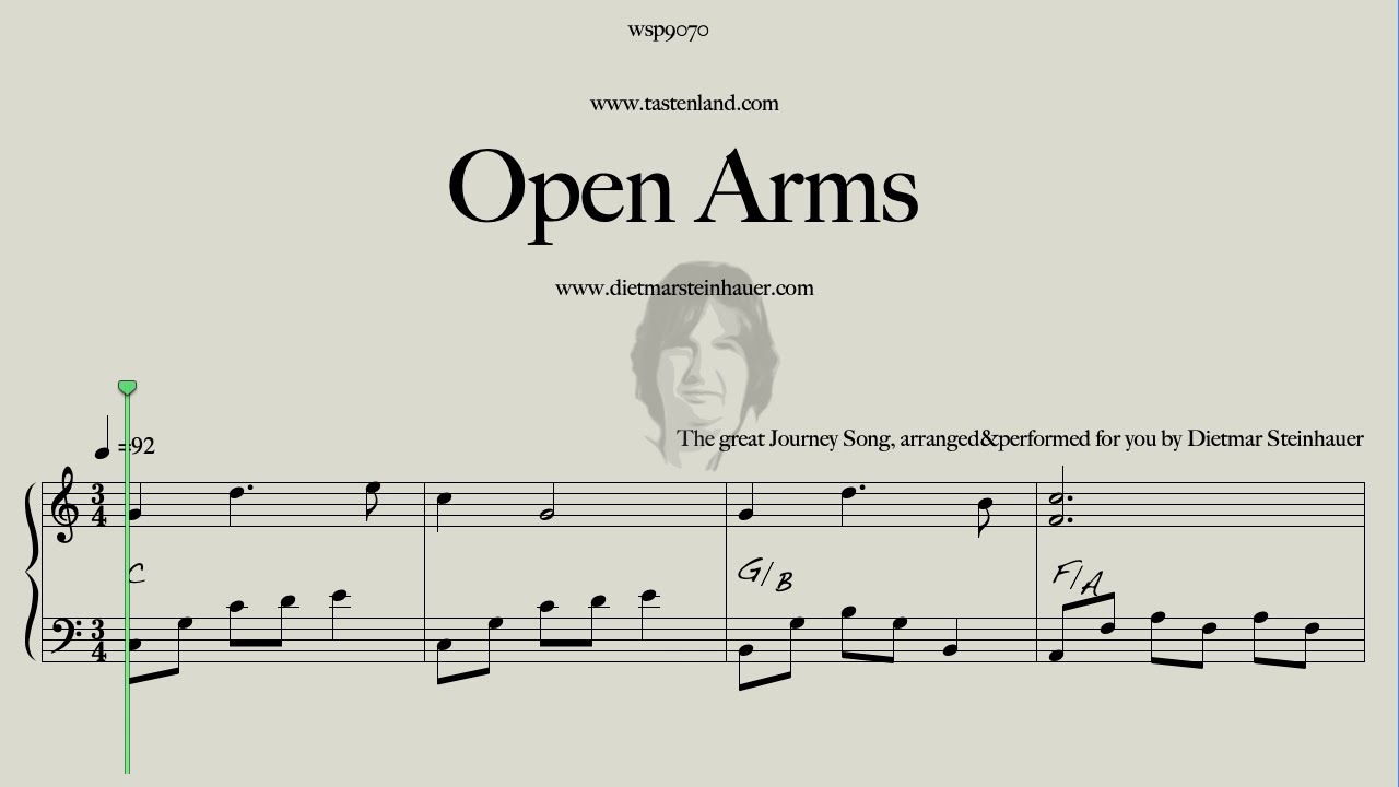 Open Arms - Easy Piano - Journey - YouTube