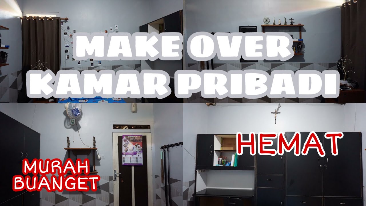DIY - Make Over kamar aestethic 3*3m #1 - YouTube