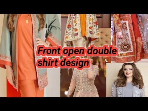 Front open double shirt design for all seasons,, /double gown, frok ...