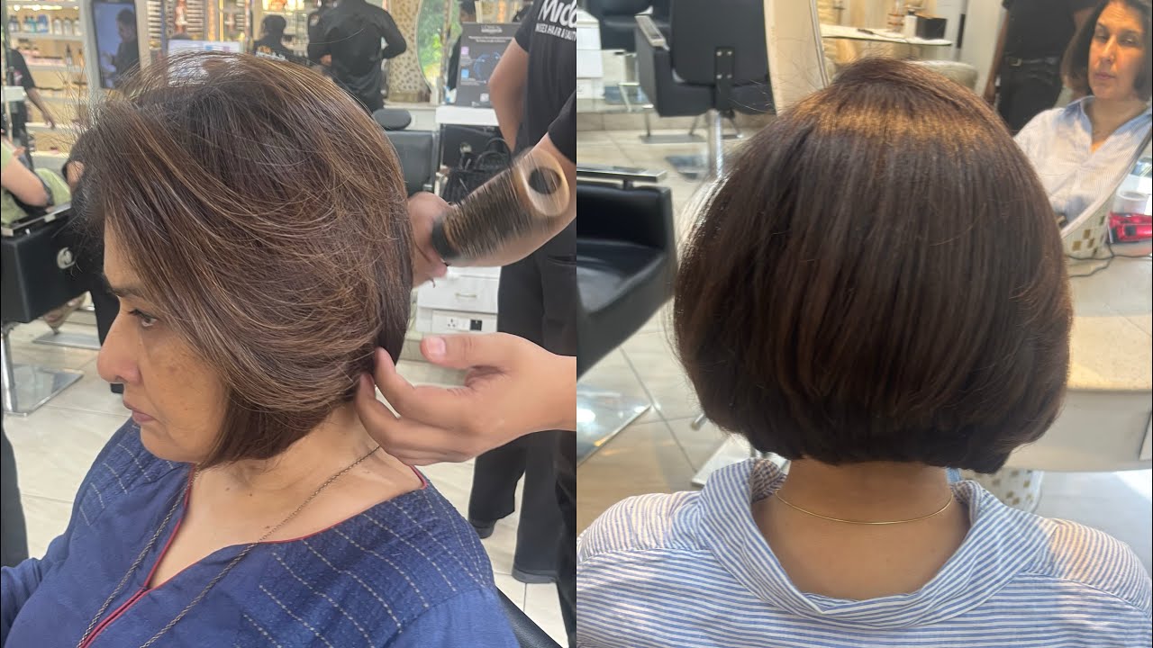 How to do Blunt Haircut with Layers Step by Step Tutorial - YouTube