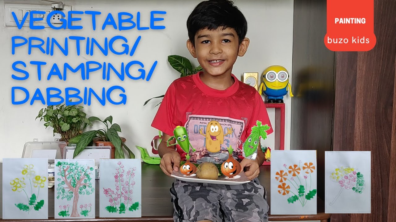 Vegetable Printing || Stamping || Dabbing for kids | Fun Activity for ...