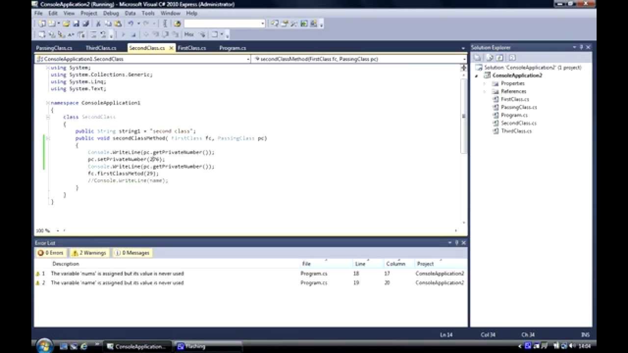 C Beginner Programming Methods Get And Set Methods Youtube