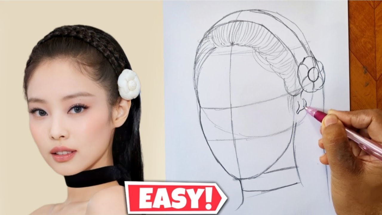 Blackpink Jennie Kim drawing #blackpink #jennie #drawing - YouTube