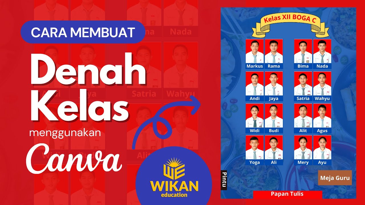 Cara Membuat DENAH KELAS mengunakan CANVA | Tips, Trik dan Tutorial ...