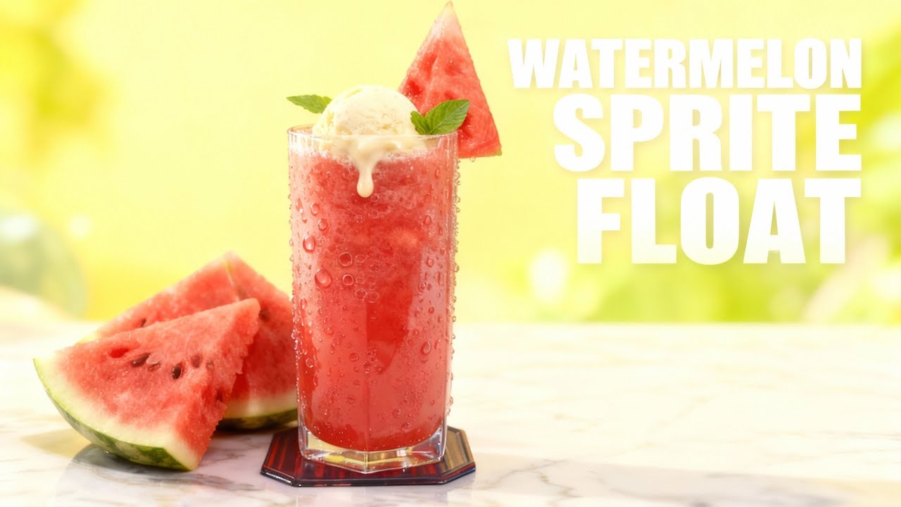 How to Make Watermelon Sprite Float 🍉 - YouTube