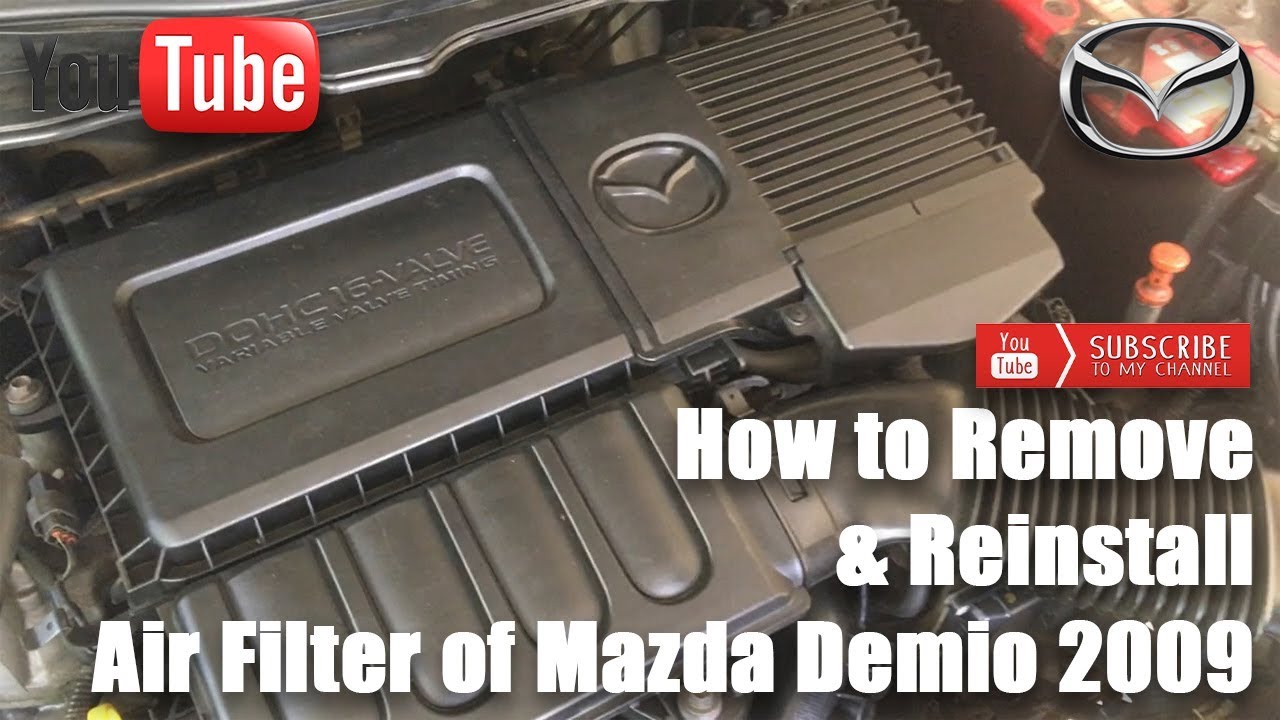 How to Remove & Reinstall Air Filter of Mazda Demio (Mazda 2) 2009 ...