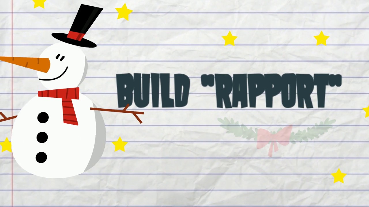 How to build rapport - YouTube
