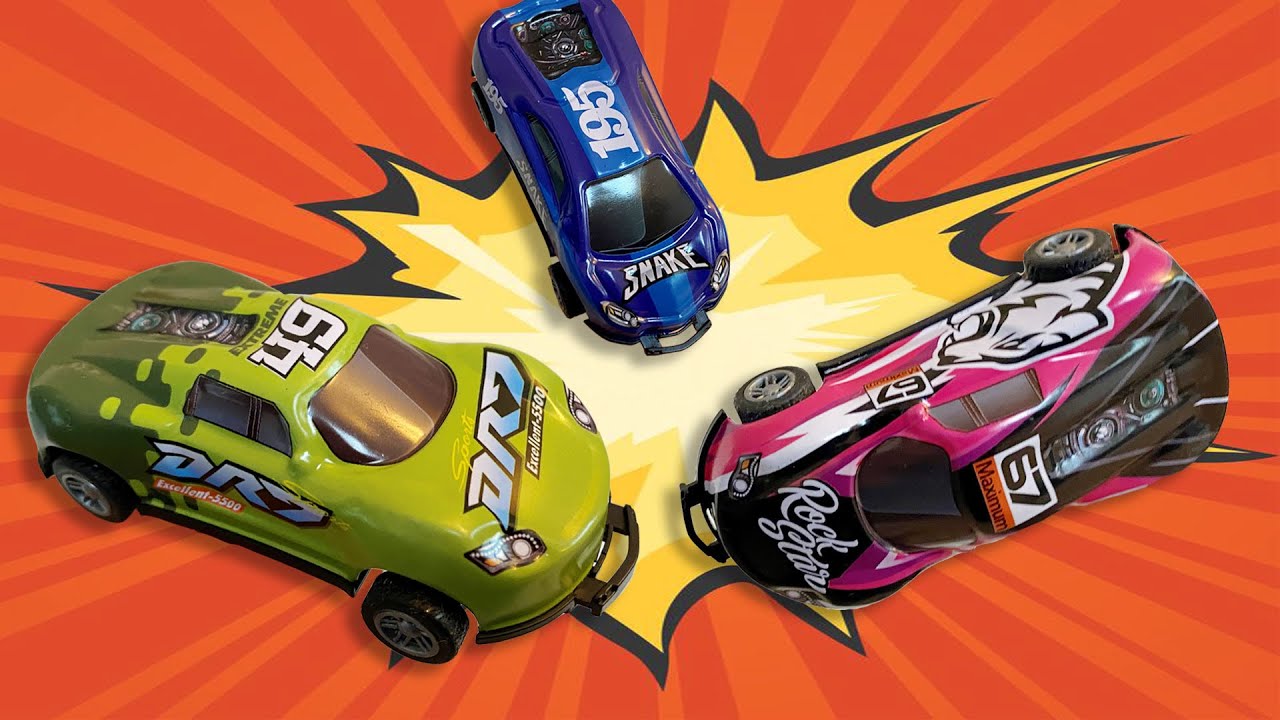 Toy cars crash and flip - YouTube