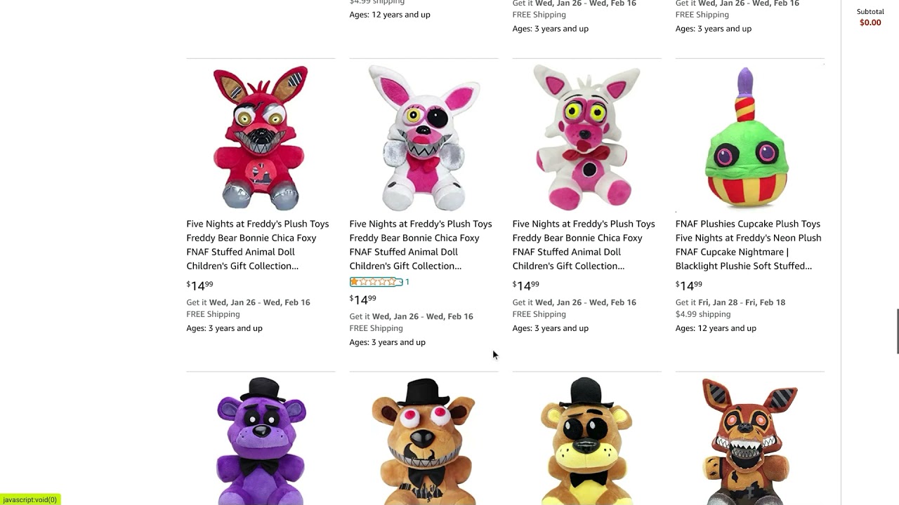 FNAF RIPOFF PLUSHIES - YouTube