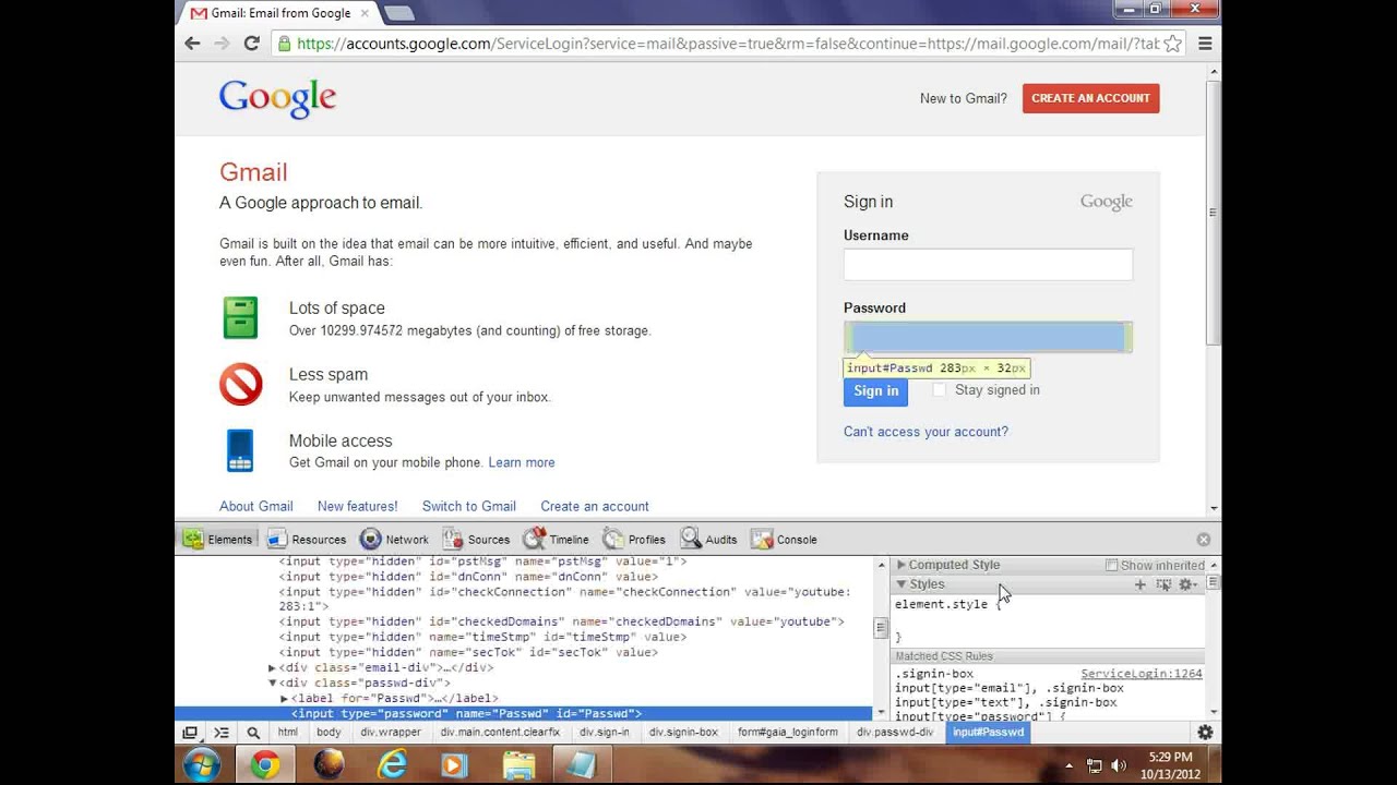How to make gmail passwords visible - YouTube