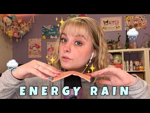 ASMR Fast and Aggressive Energy Rain Trigger 🌧️ Beeswax, Cork, Tapping ...