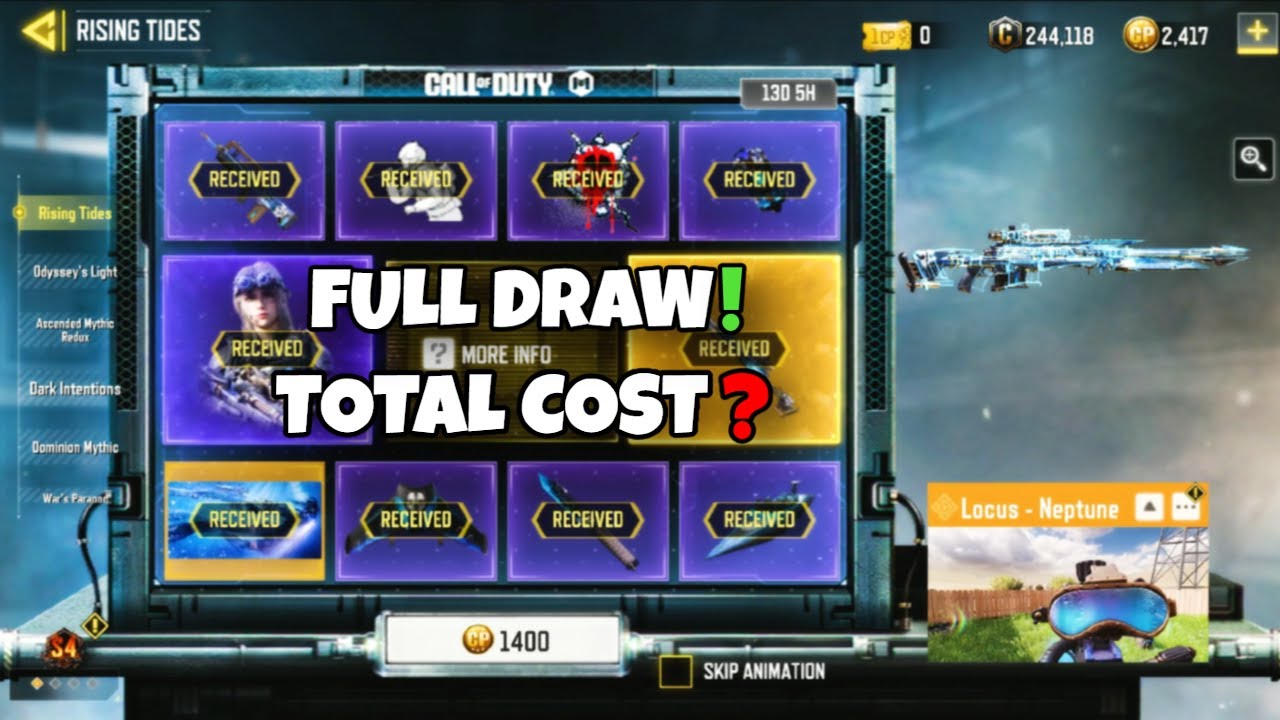 Buying Rising Tides Draw & 1v1 Sniper In CODM - YouTube