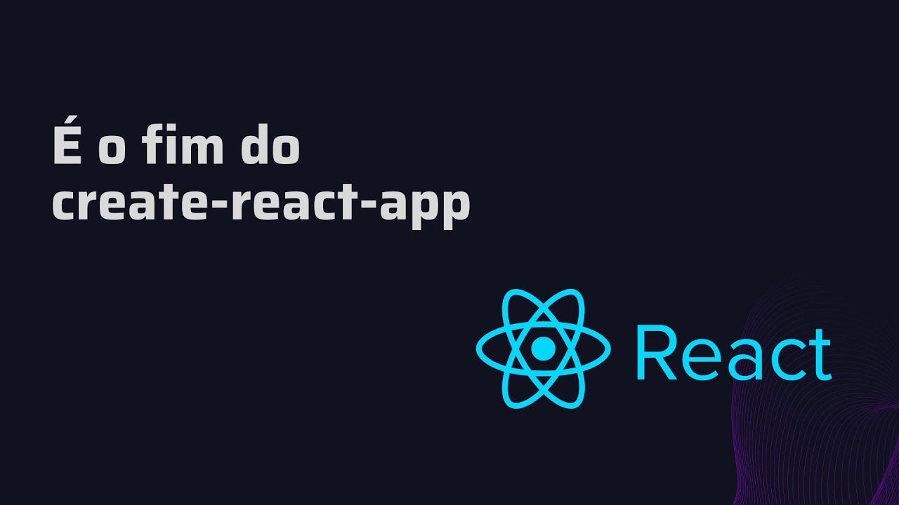 React mudou é o fim do create-react-app - YouTube
