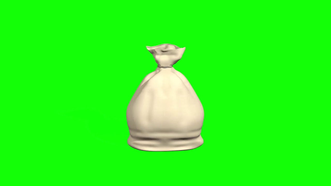 Bag of Cash green screen chroma key - YouTube